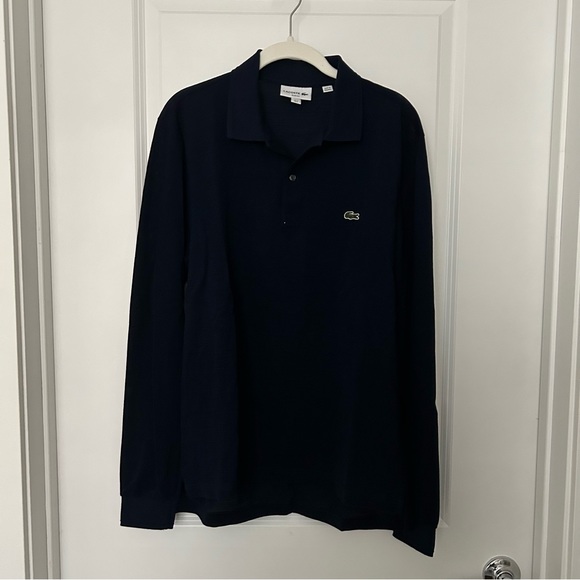 Lacoste | Shirts | Lacoste Mens Navy Polo Long Sleeve | Poshmark